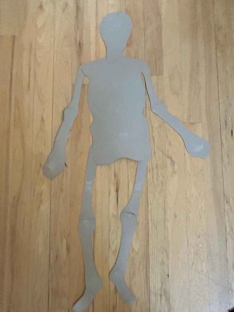 Vintage Articulated Cardboard Hanging 51” Skeleton Die Cut. Halloween ...