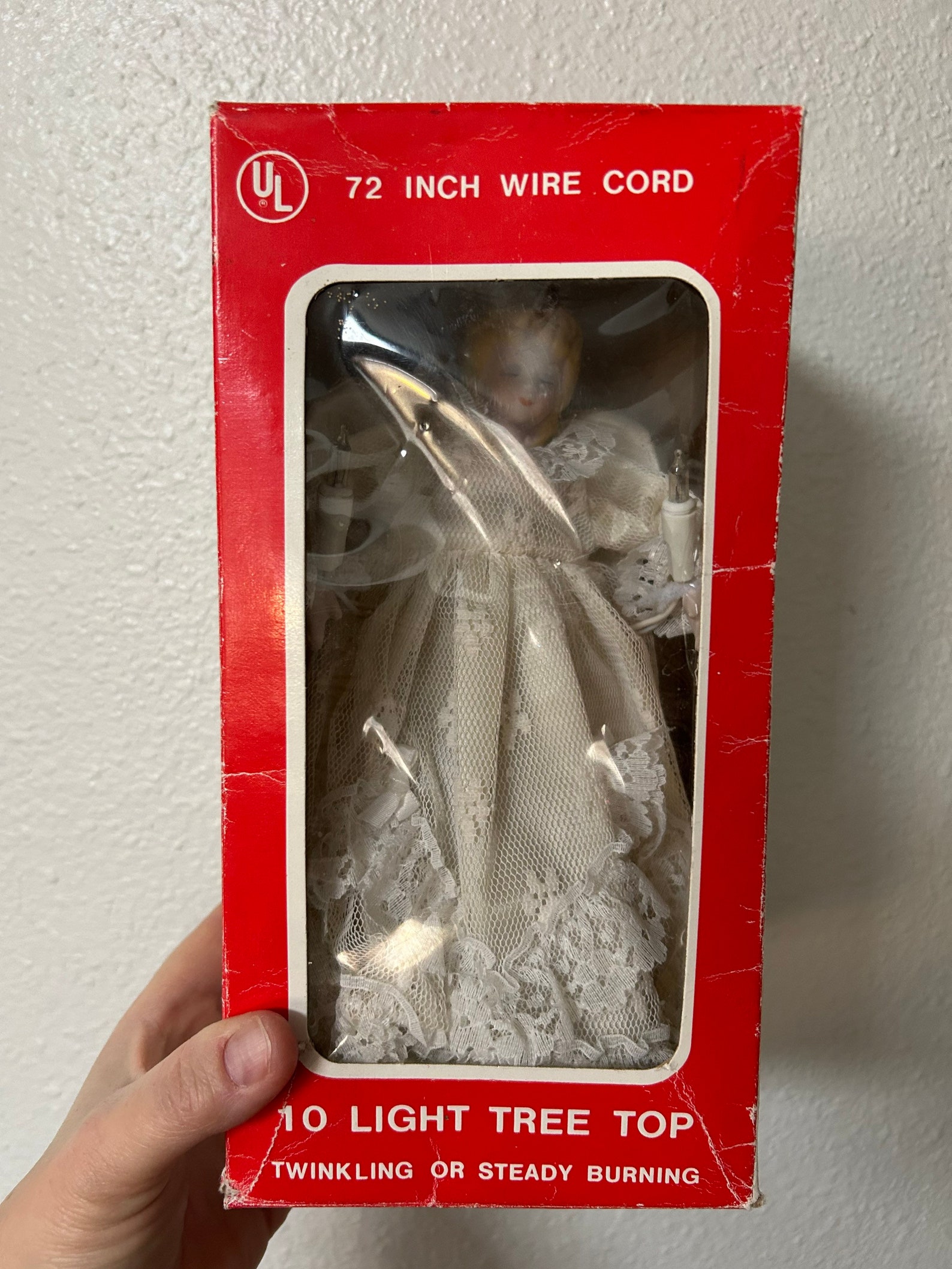 Vintage Porcelain Angel Tree Topper Etsy