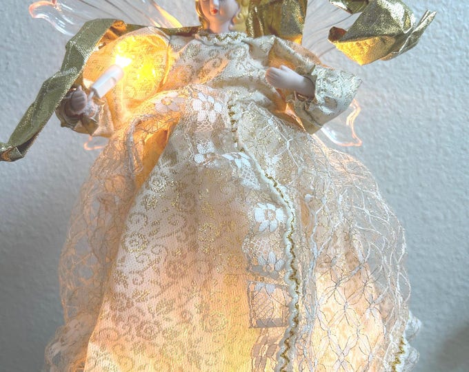 Vintage Animated Large Angel. 10” Christmas Angel. Moving Christmas ...