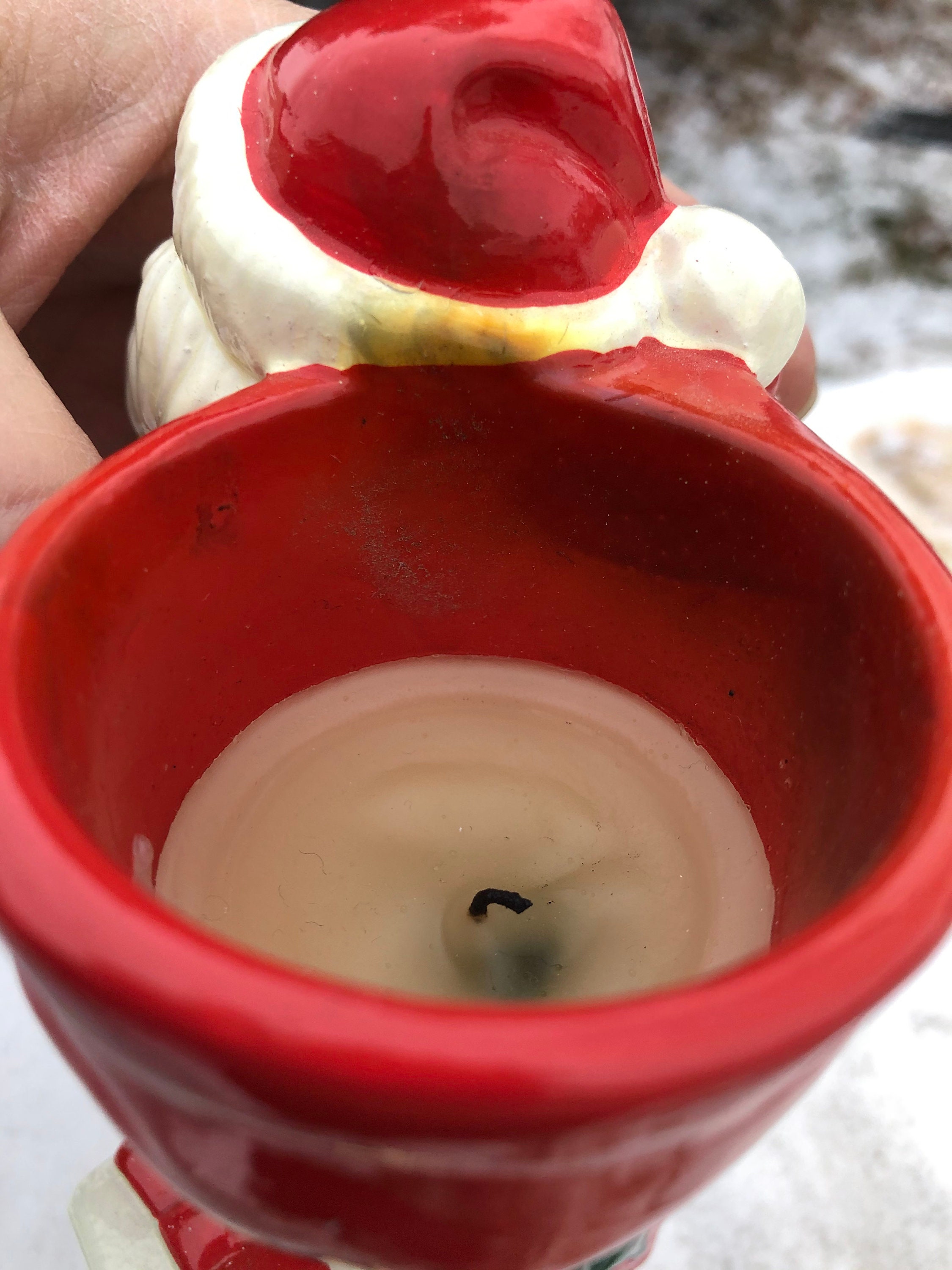 Vintage plastic santa Christmas candle holder. Airplant | Etsy