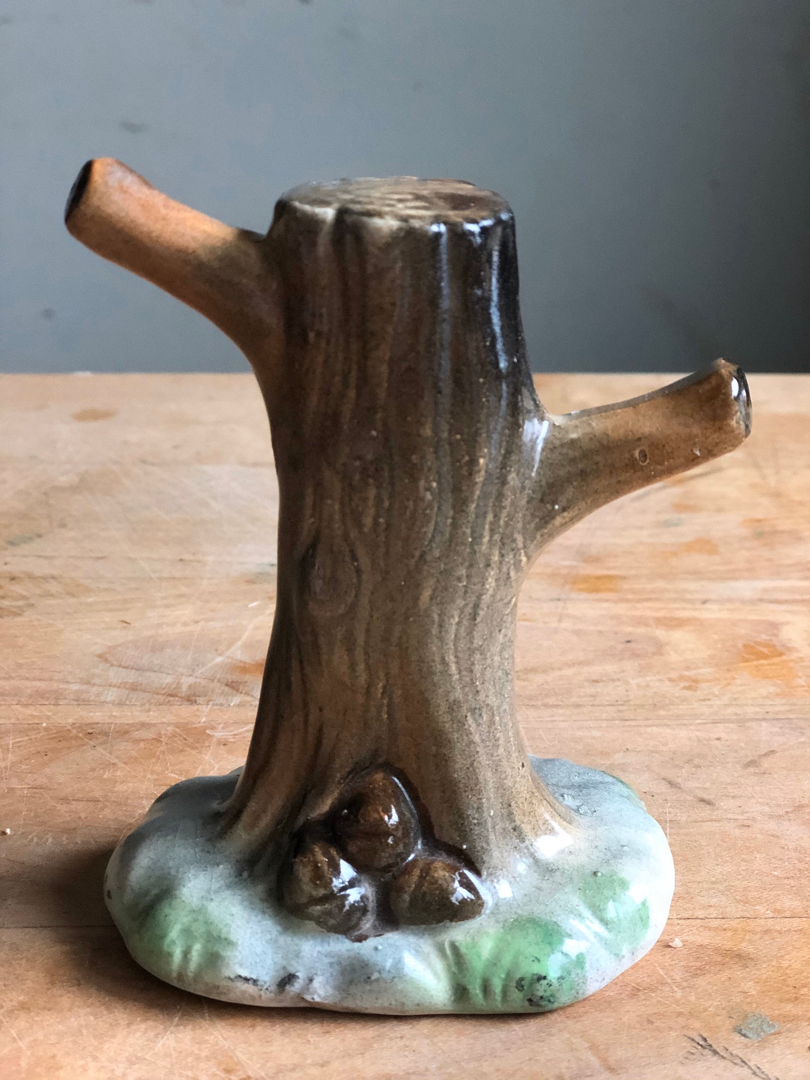 Vintage Ceramic Tree Stump for Holding Rings. Ring Holder Made in Japan ...