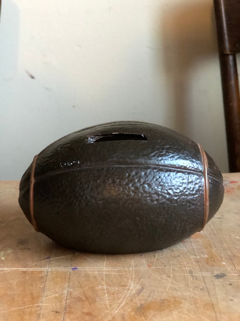 Vintage Ceramic Football Bank. Boy Room, Nursery, Football Player, Baby ...
