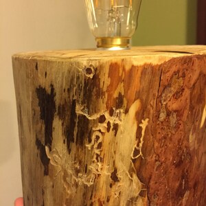 Rustic Wooden Log Lamp/ Cabin Lighting/ Handmade Lamp. - Etsy