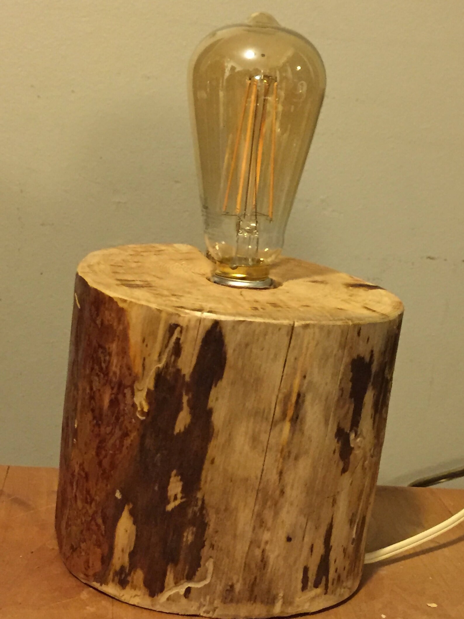 Rustic Wooden Log Lamp/ Cabin Lighting/ Handmade Lamp. - Etsy