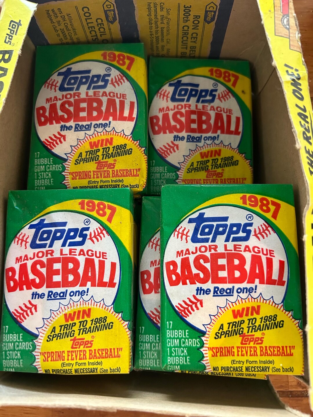 1987 Topps Baseball Trading Cards. Unopened Wax Packs. Buy One or ...