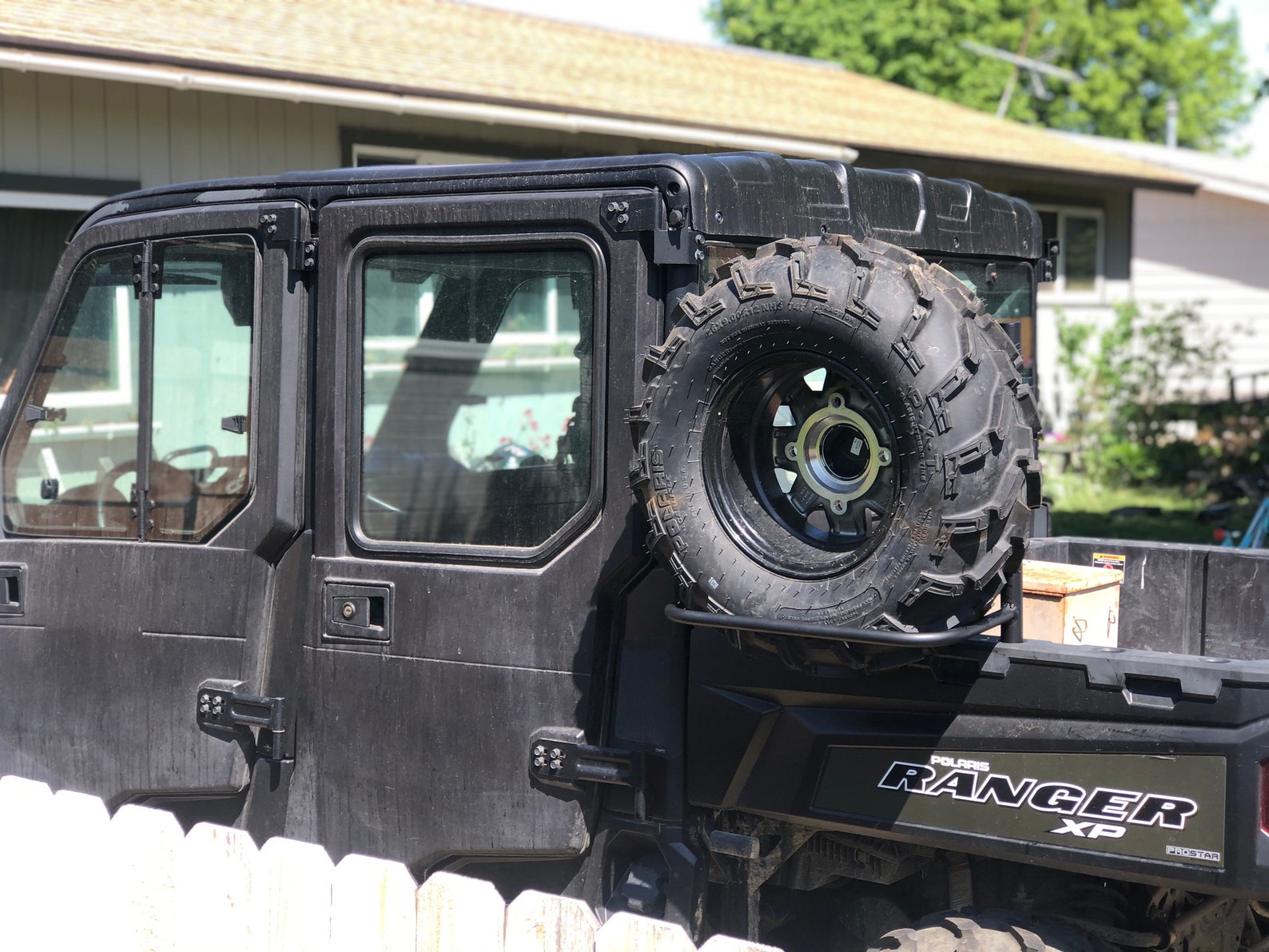Custom made in USA UTV spare tire mount /rack. Heavy duty iron | Etsy