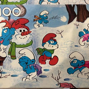 Vintage Smurfs Puzzle 1982, 100 Pieces, Milton Bradley, Smurf's. All ...