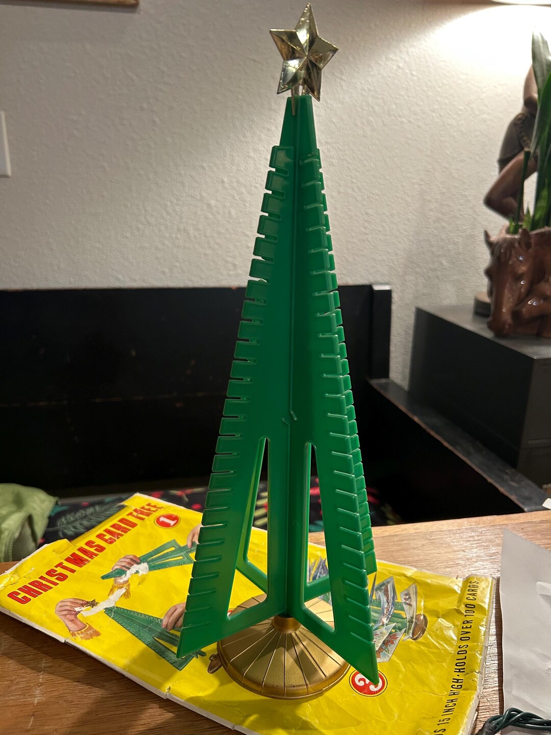 Vintage Christmas Card Tree Holder. Christmas Card Display. Vintage ...