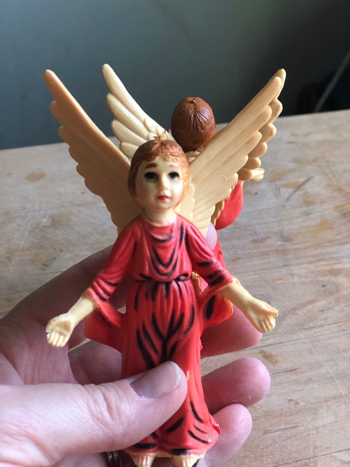 Pair of Vintage Plastic Angel Ornaments in Red Robes. - Etsy