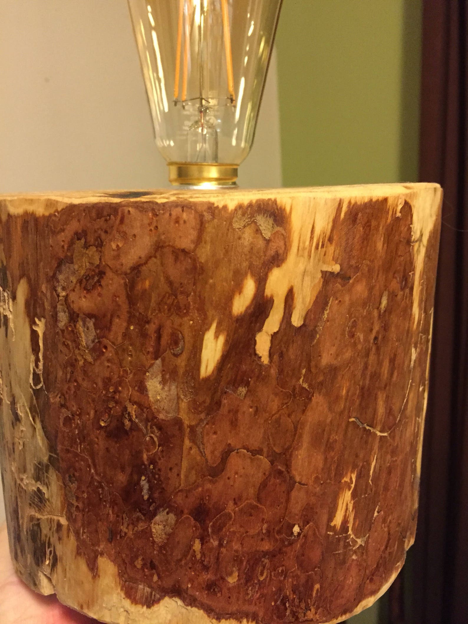 Rustic Wooden Log Lamp/ Cabin Lighting/ Handmade Lamp - Etsy