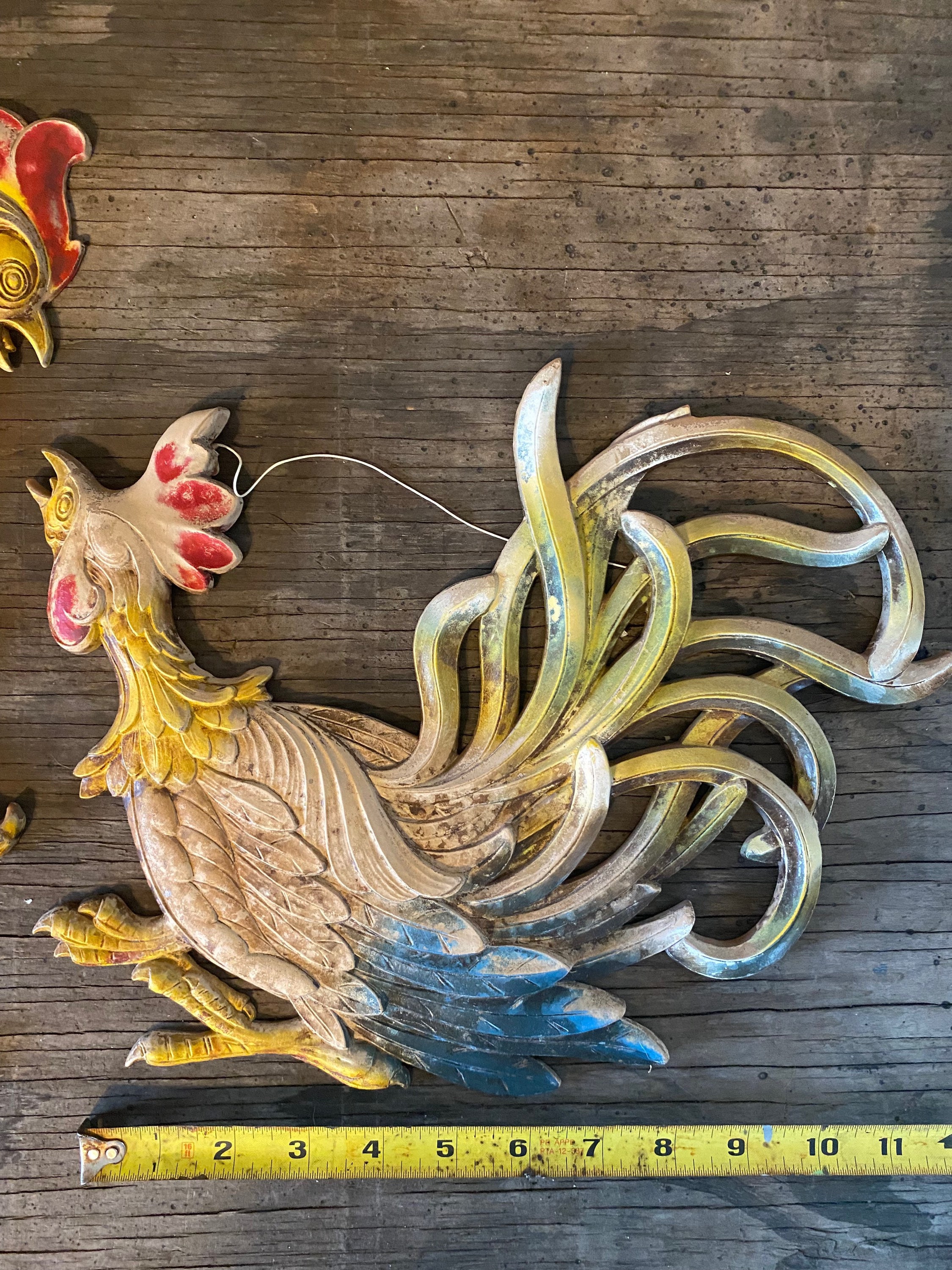 Vintage Pair of Syroco Chickens Wall Hanging. Farm House Decor ...