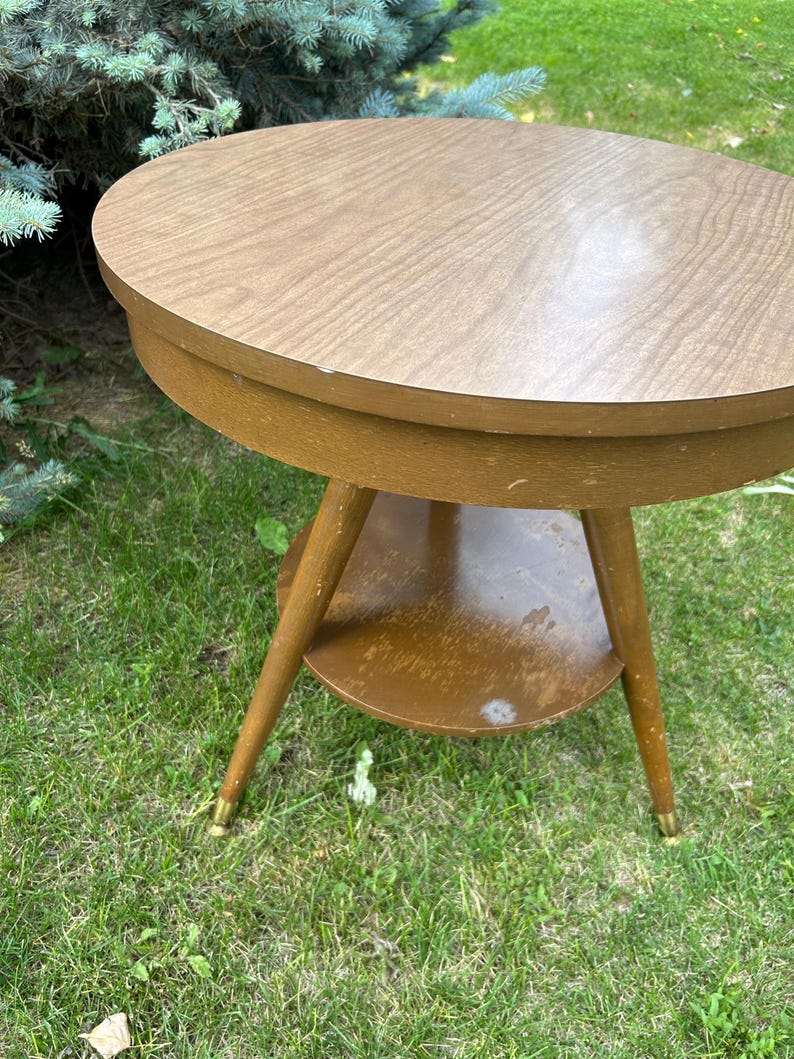 Vintage Mersman 8105, Mid Century, Entrance Table, Drum Table, Side End ...