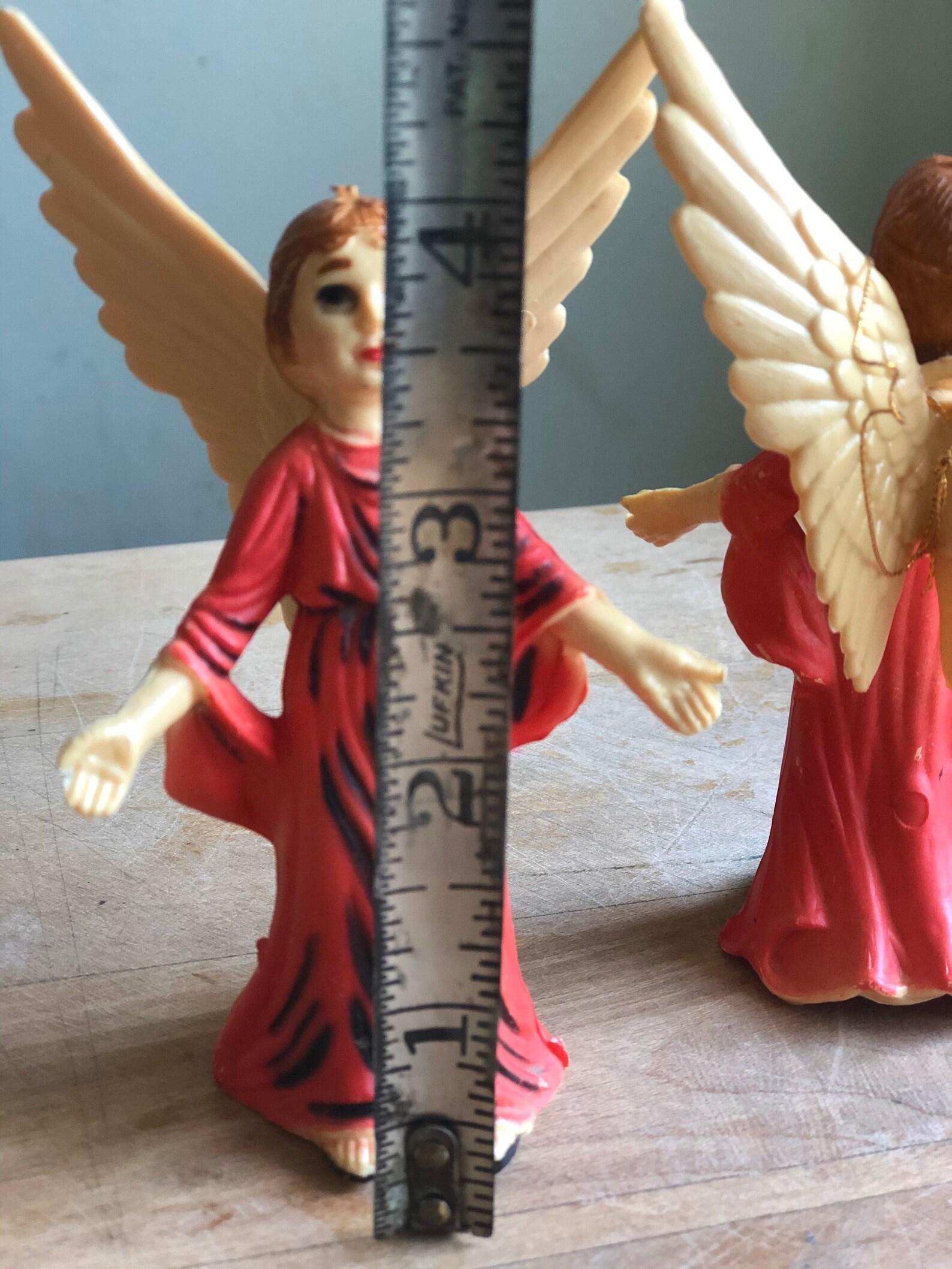 Pair of Vintage Plastic Angel Ornaments in Red Robes. - Etsy