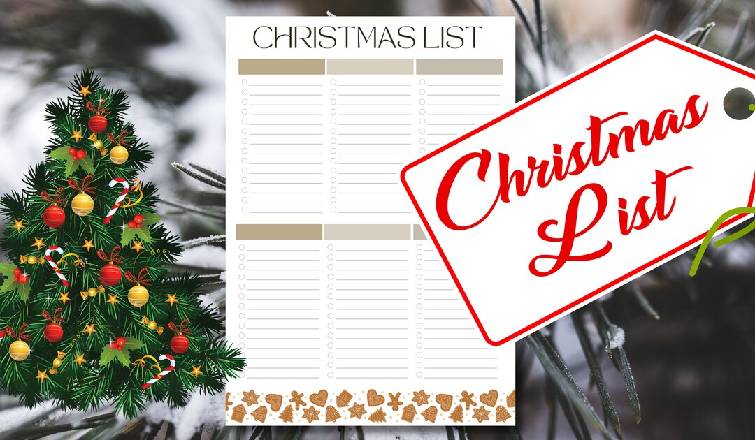 Christmas List Family Christmas GIFT Ideas Santa Clause - Etsy