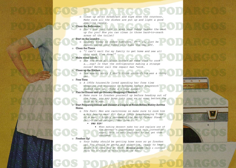 1950s Housewife Routine - Etsy