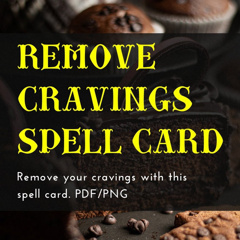 Remove Cravings SPELL CARD - Etsy