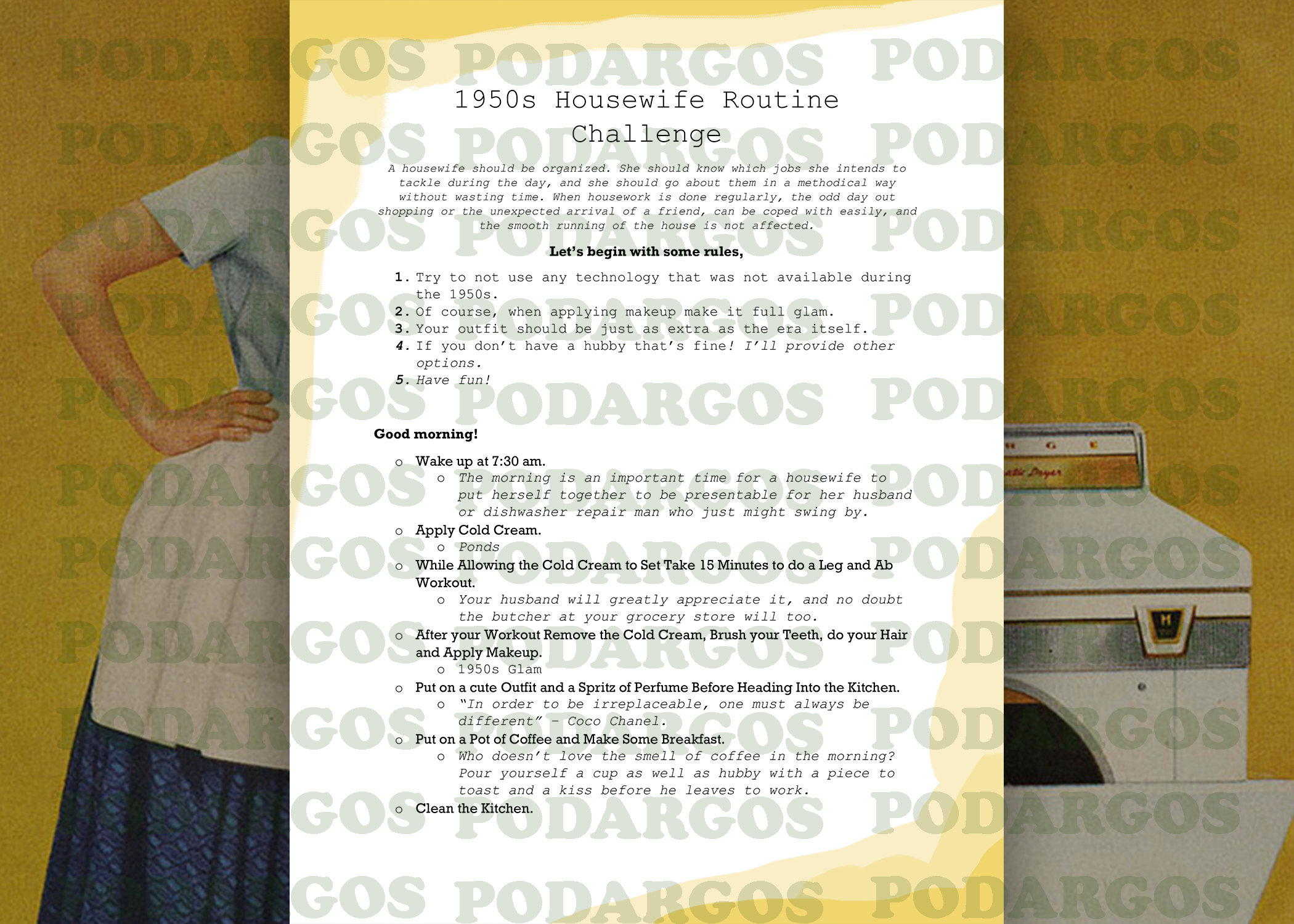 1950s Housewife Routine - Etsy