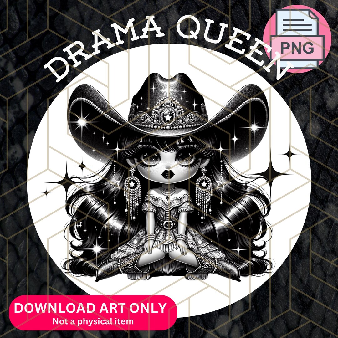 Cosmic Cowgirl | Rodeo Queen | Drama Queen | Cup Wrap | PNG Digital ...