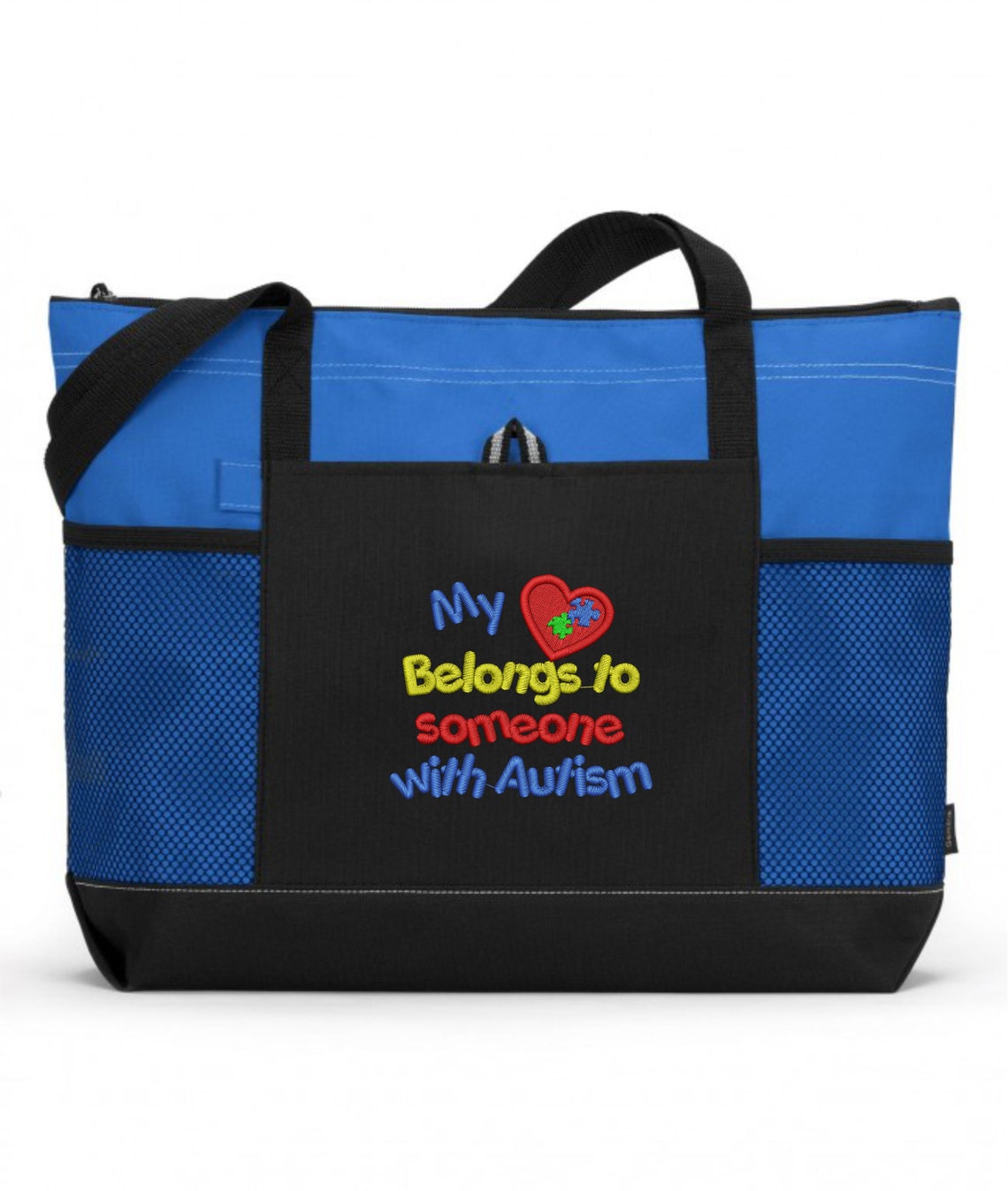 Autism Awareness Tote Bag/ Autism Tote Bag/ Embroidered Autism - Etsy ...