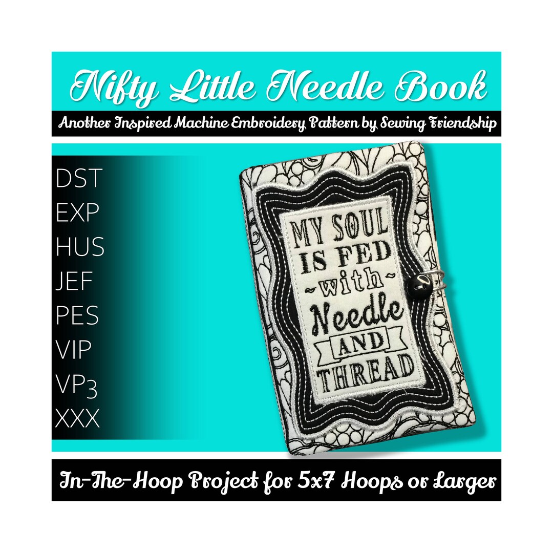 In the Hoop Needle Book Machine Embroidery Design - Etsy