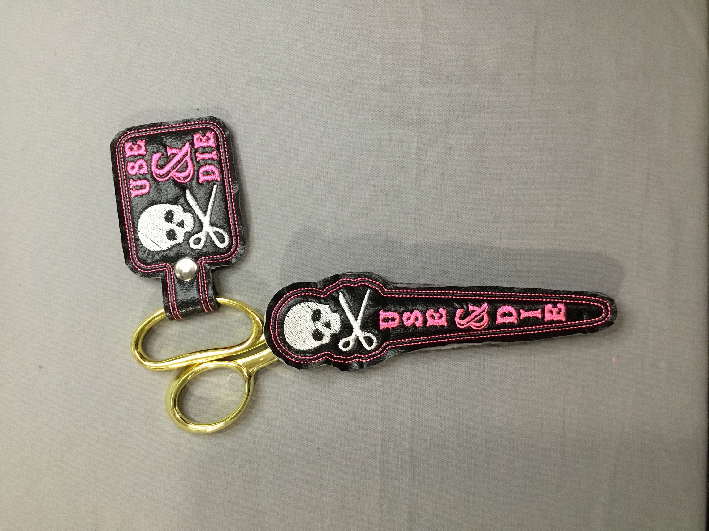 Salty Skull Scissor Tag and Sheath Machine Embroidery Pattern ITH - Etsy