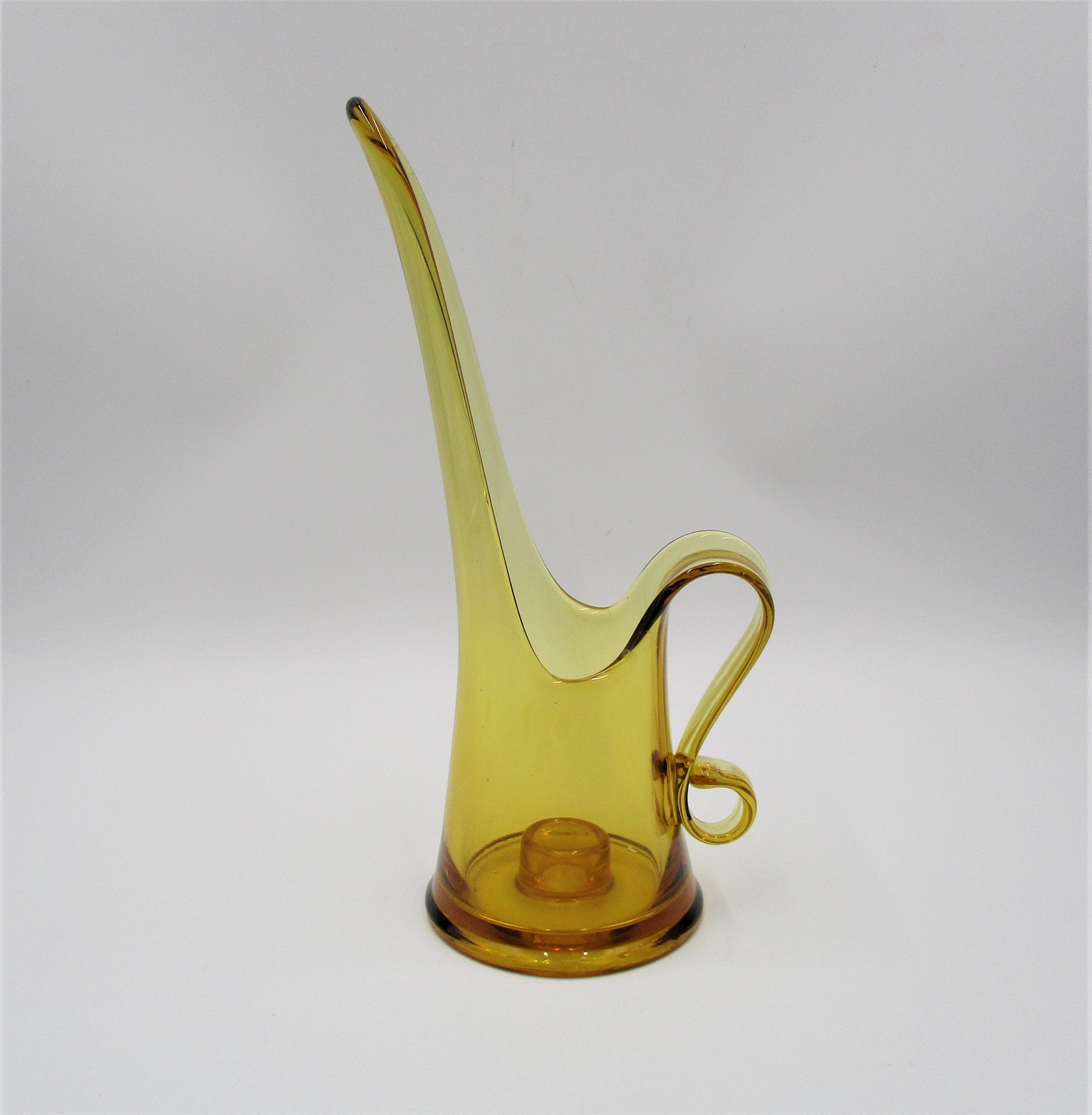 LE Smith Swung Glass Pitcher-style Candleholder, Amber - Etsy