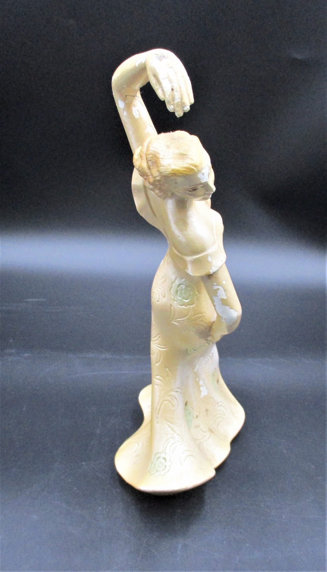 Unique Art Deco Dancing Lady Figurine Paint Over Plaster - Etsy