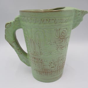 Frankoma Mayan Aztec, Prairie Green, Large Ice Lip Pitcher, 7D - Etsy