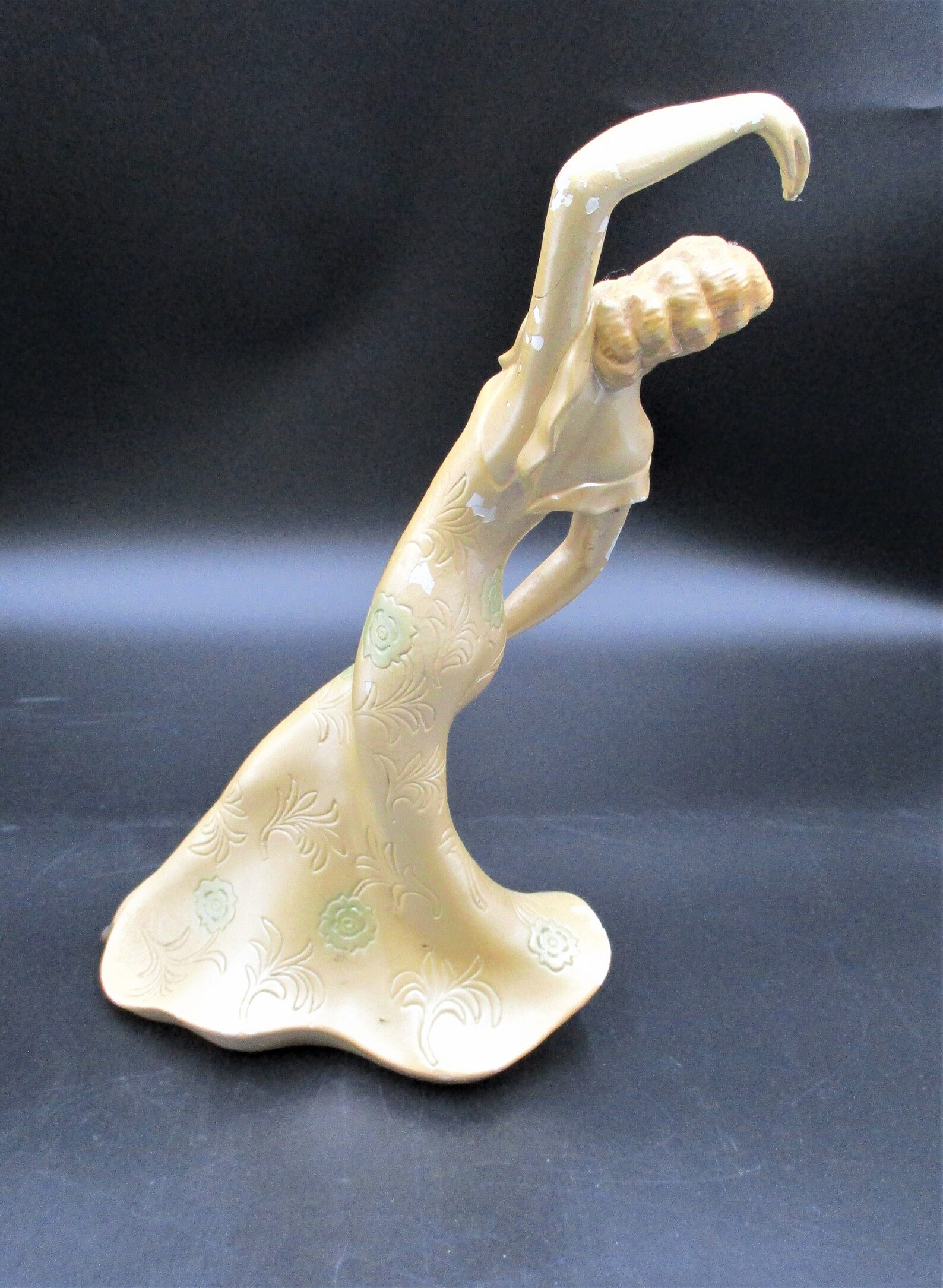 Unique Art Deco Dancing Lady Figurine Paint Over Plaster - Etsy