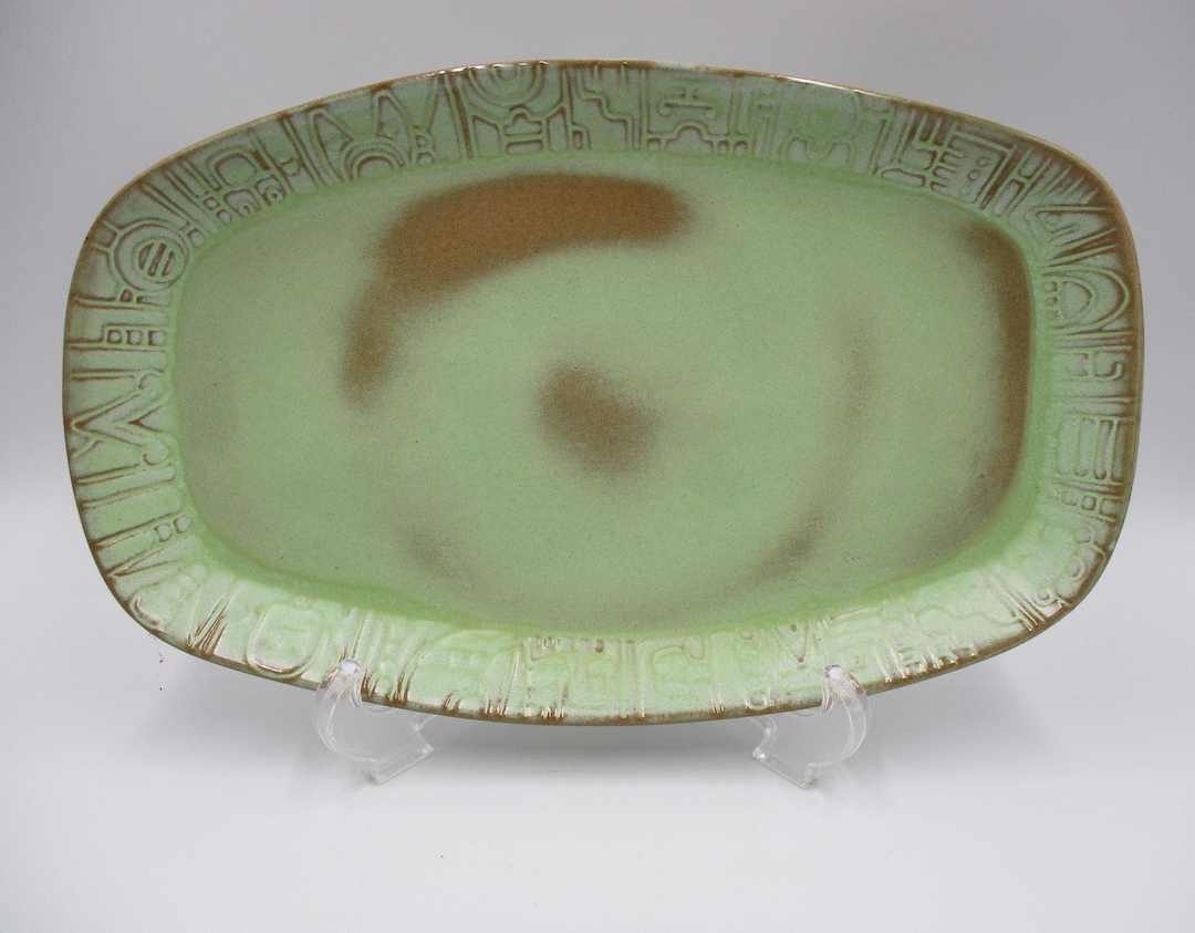 Frankoma Mayan Aztec, Prairie Green, Large Platter, 7QS - Etsy