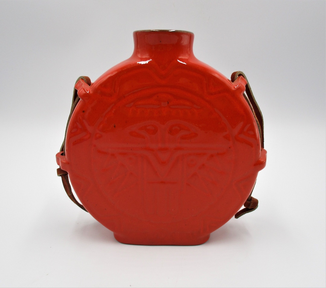 Frankoma Thunderbird Canteen, Flame Red - Etsy