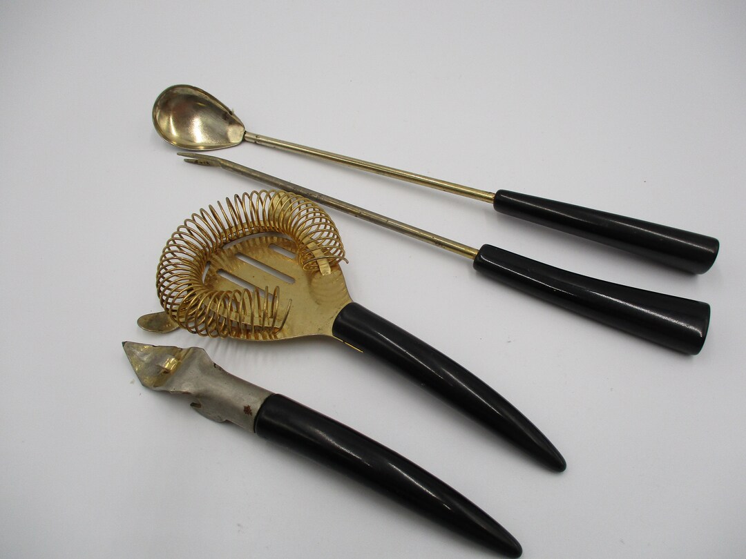 Vintage Mid Century Set of Four Bartender Tools - Etsy
