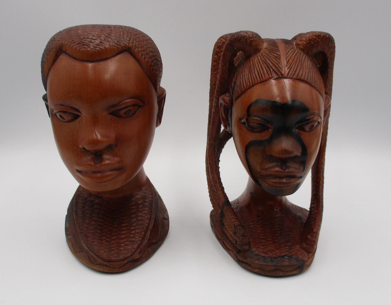 Vintage Ebony Carved Busts, Ethnic African - Etsy