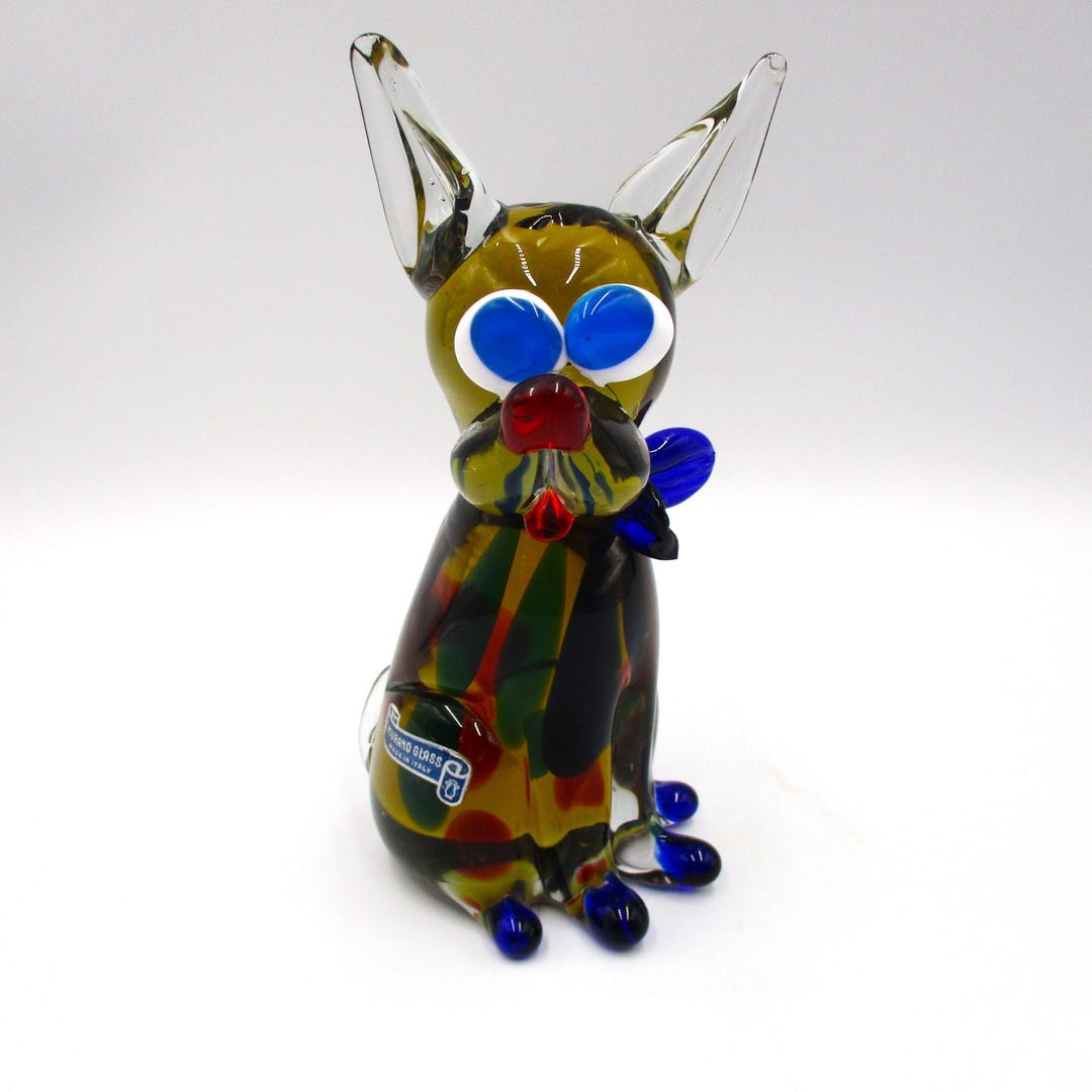 Vintage Murano Dog Sculpture. Please READ Description. - Etsy