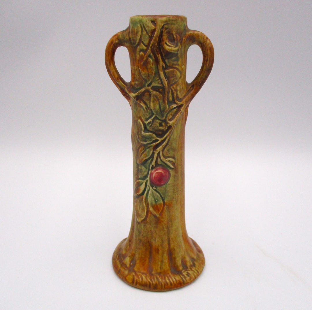 Weller Woodcraft Apple Tree Bud Vase, 1920s - Etsy