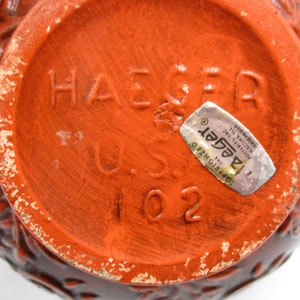 Mid Century Modern Haeger Console Bowl, Oxblood Red Over a Brushed ...