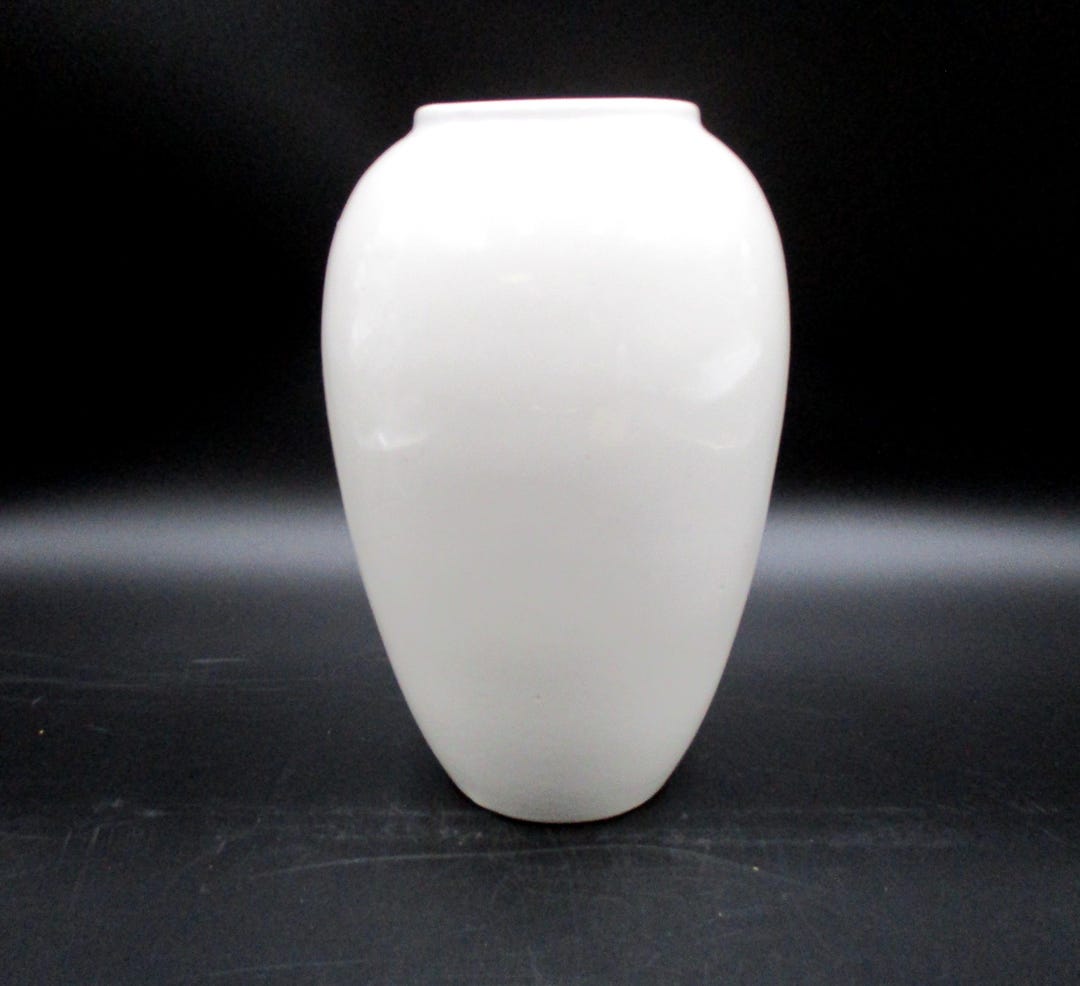 Large Alamo Pottery Oil Jar Vase, White, #720, Rare Shape - Etsy