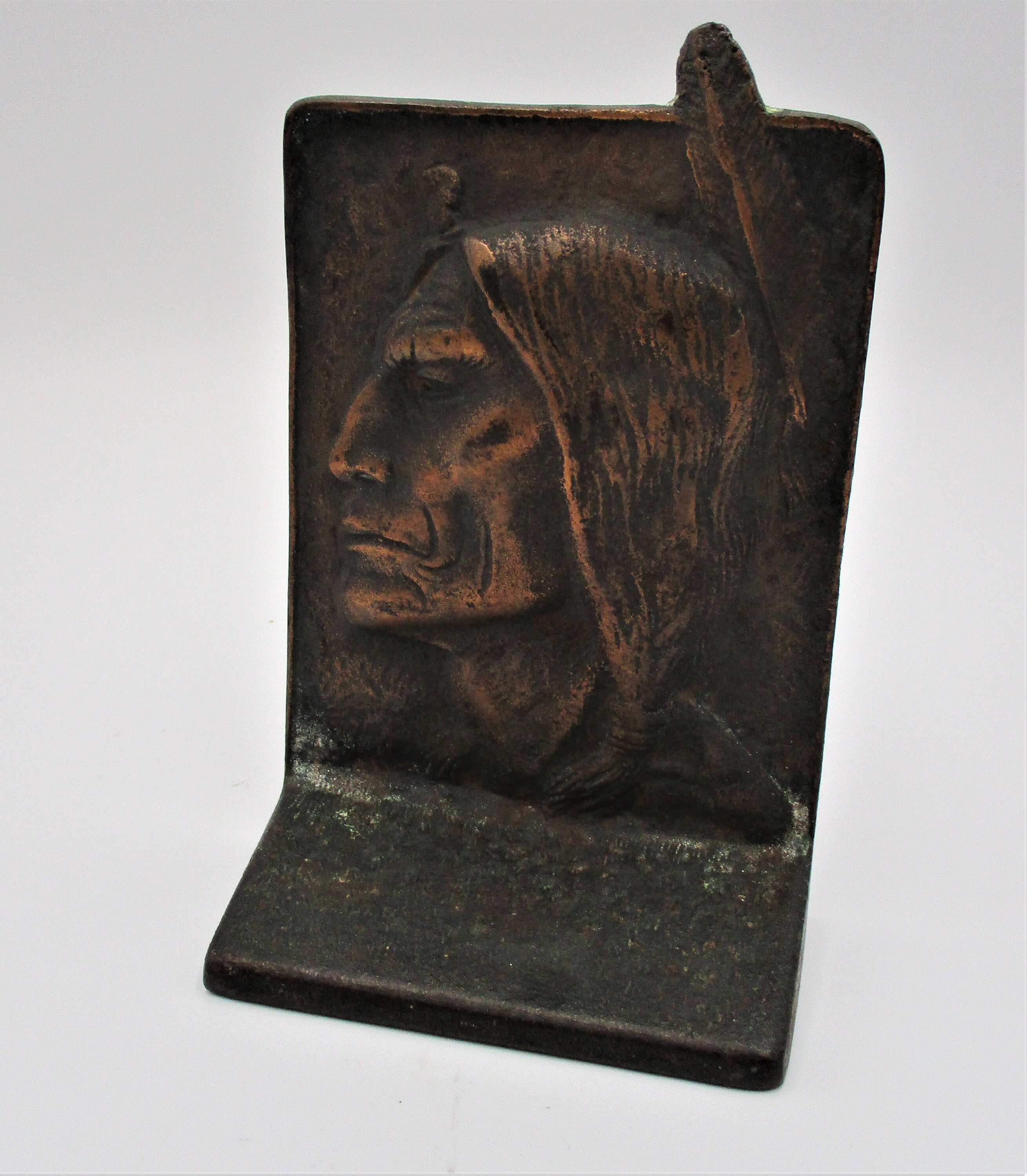 Native American One Feather Single Bronze Bookend | Etsy