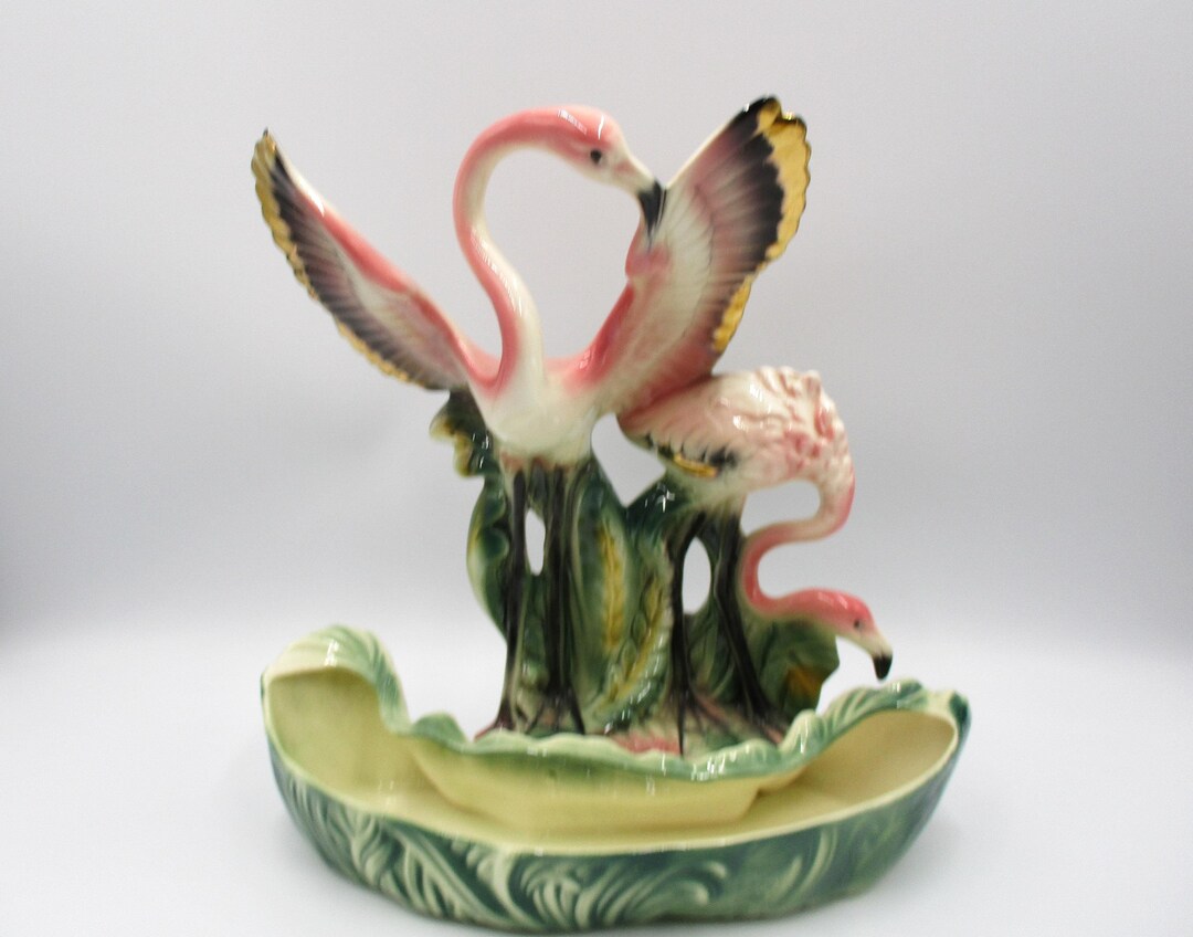 Pink Flamingo Planter by Lane & Co., Van Nuys California, 1956 - Etsy