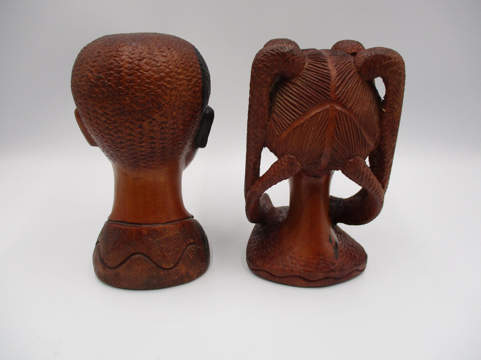 Vintage Ebony Carved Busts, Ethnic African - Etsy
