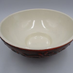 Mid Century Modern Haeger Console Bowl, Oxblood Red Over a Brushed ...