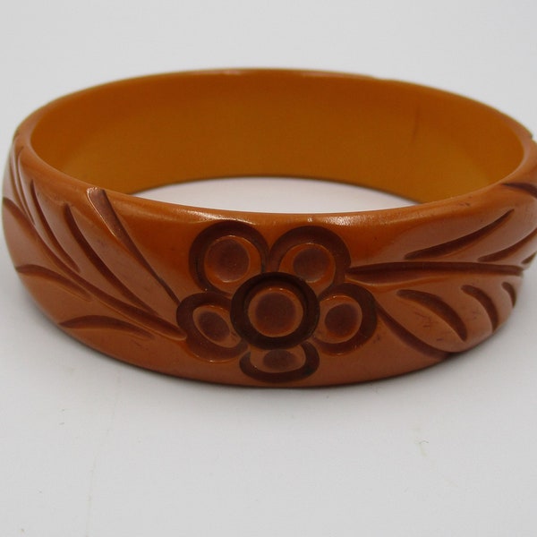 Bakelite Carved Bracelet - Etsy