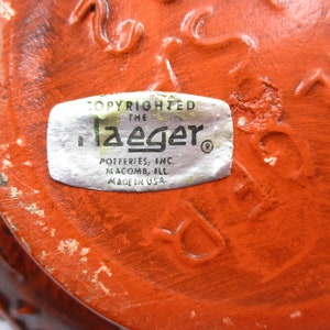 Mid Century Modern Haeger Console Bowl, Oxblood Red Over a Brushed ...