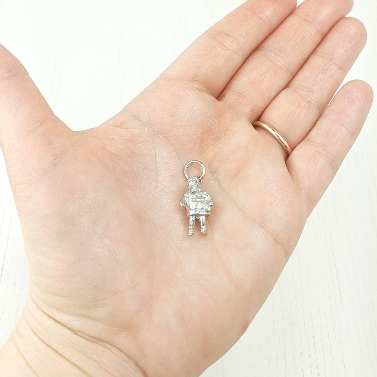 Sterling Silver Santa Claus Charm Saint Nick Christmas - Etsy