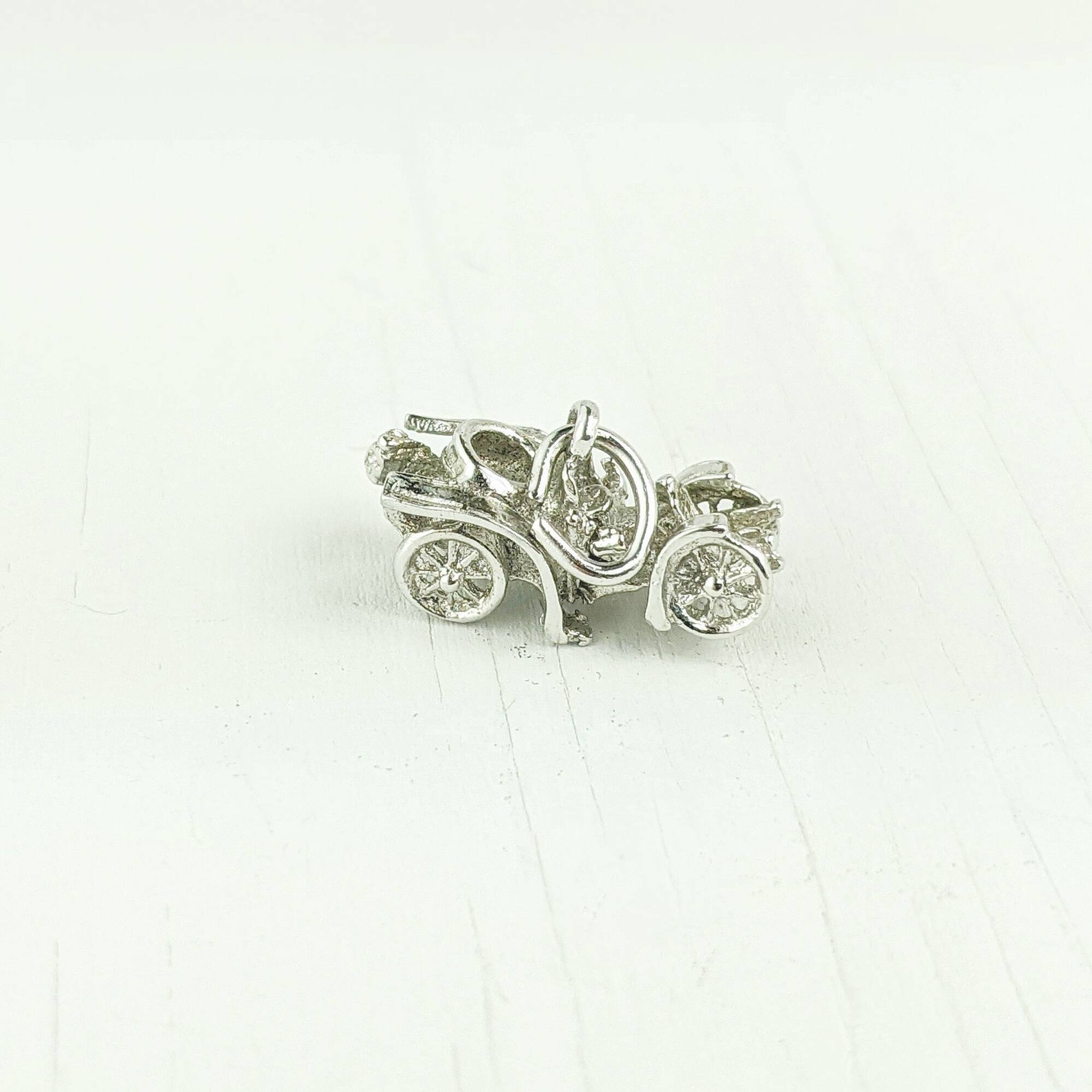 Sterling Silver 3D Antique Roadster Car Charm | Vintage Automobile ...
