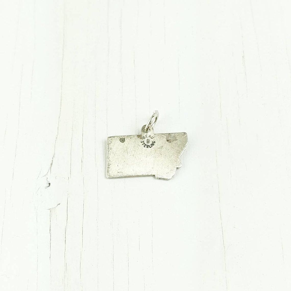Sterling Silver Montana Map Charm USA Travel Charm - Etsy
