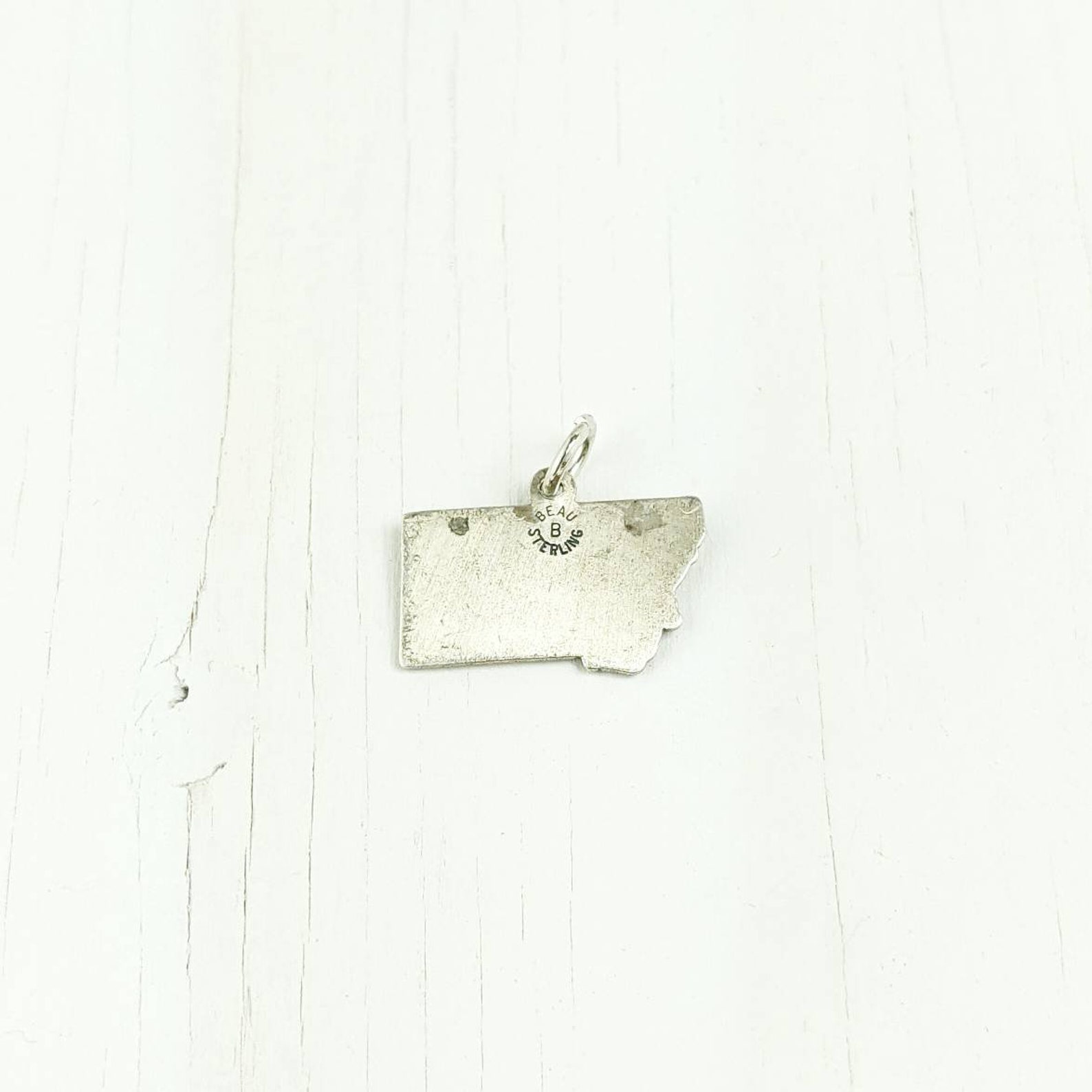 Sterling Silver Montana Map Charm USA Travel Charm - Etsy