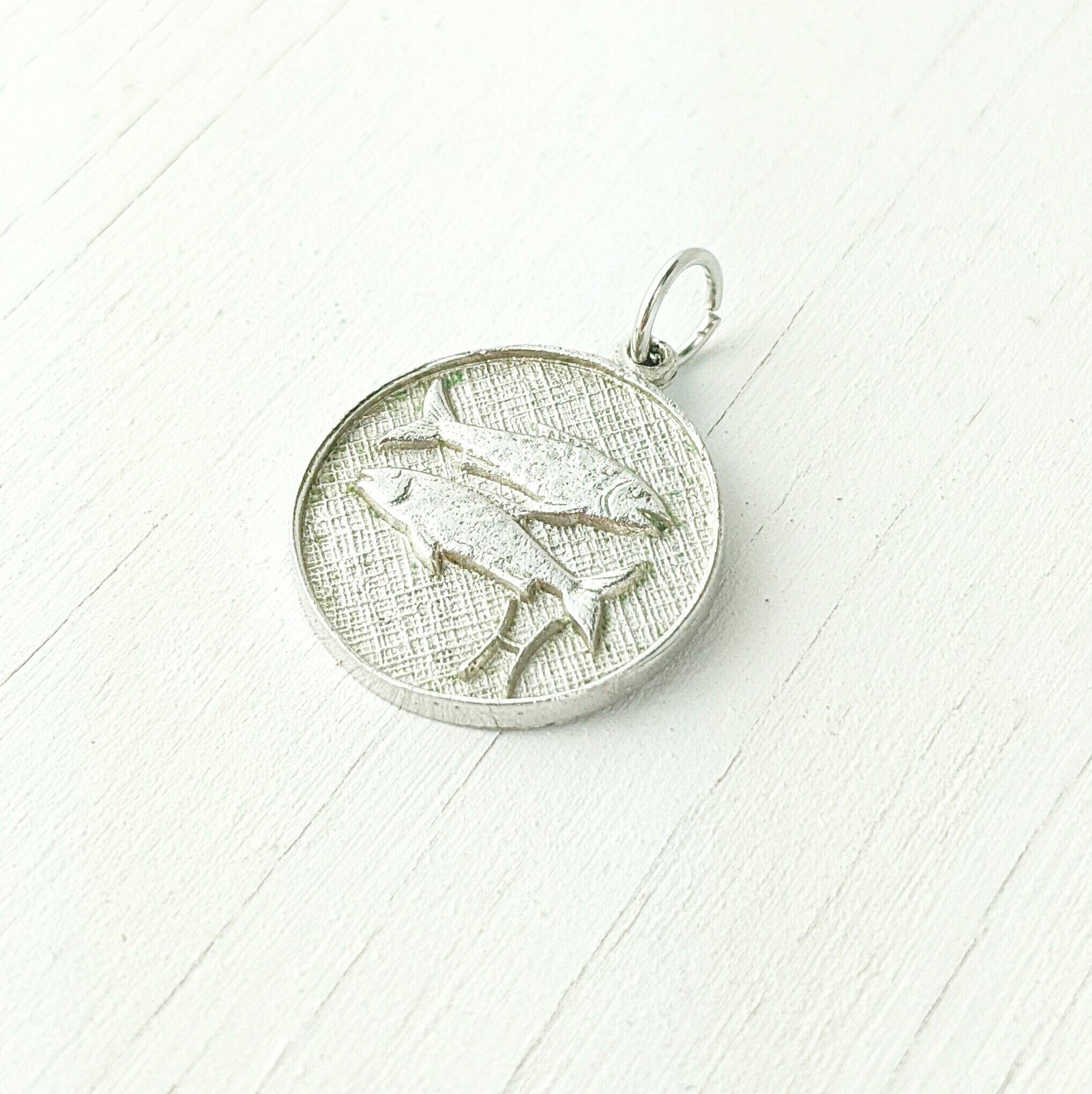 Sterling Silver Pisces Charm Astrology Pendant Zodiac | Etsy