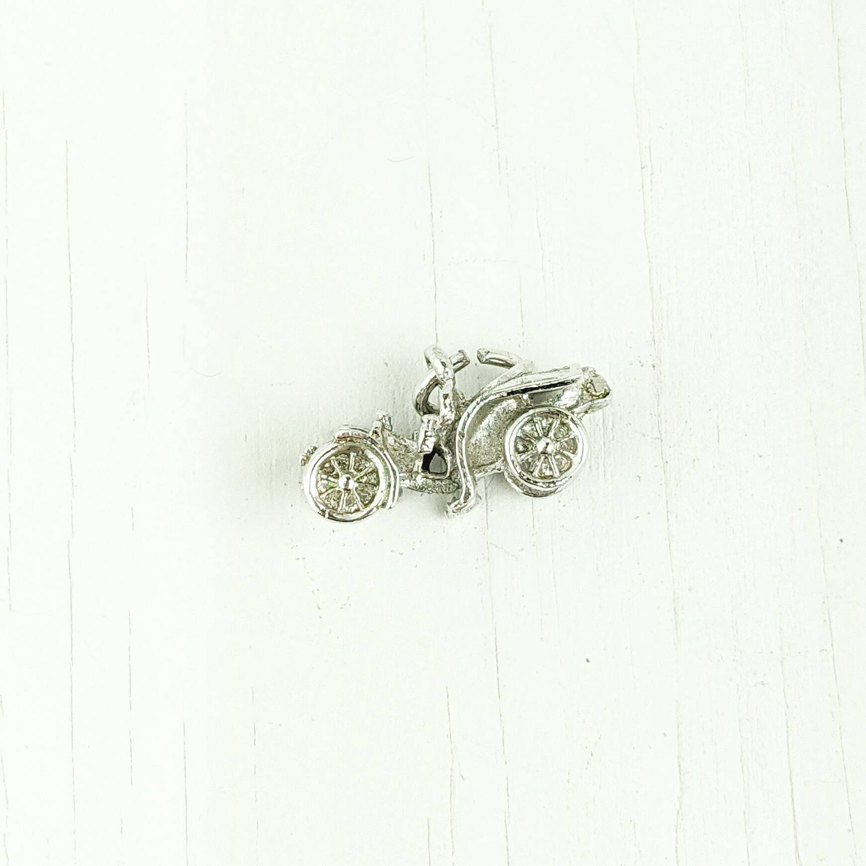Sterling Silver Antique Style Car Charm Roaster 3D Charm - Etsy