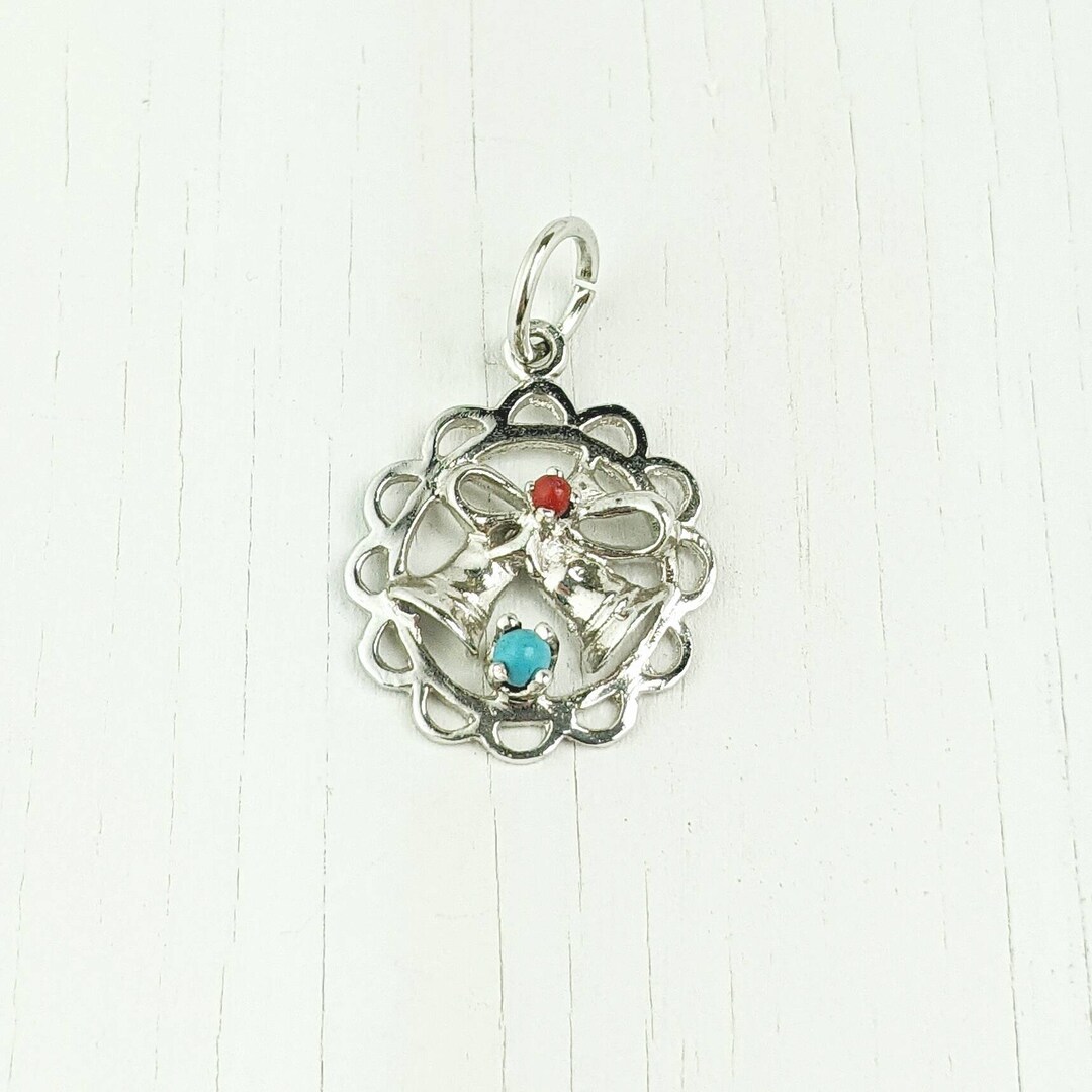 Sterling Silver Christmas Bells Charm Holiday Charm Pendant Vintage - Etsy